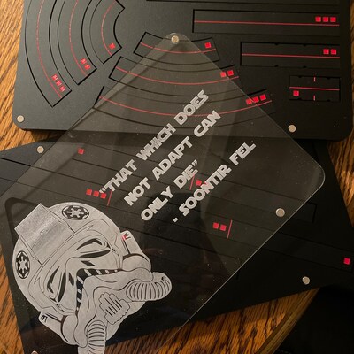 Full Set of Acrylic 2.0 Templates and Range Rulers for Use With X-wing ...