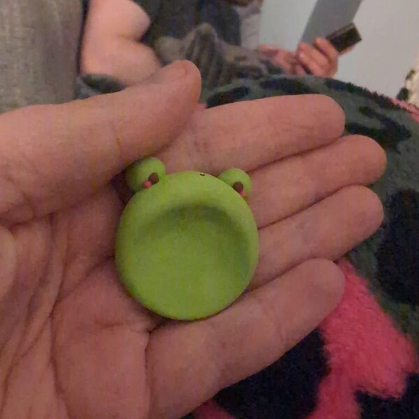 Kawaii Bunny Worry Stone, Handmade Worry Companion, Thumb Stone, Worry ...