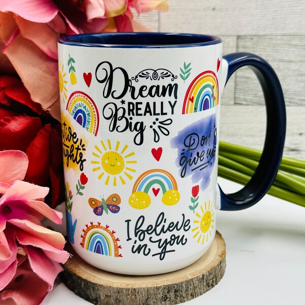 Positive Motivational Mug Sublimation Template/positivity Mug Png/mug ...