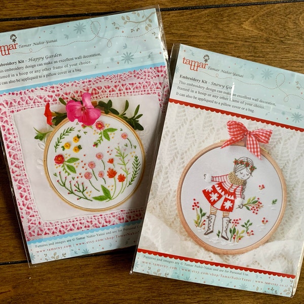 Snowy Girl - Embroidery Kit, Winter Christmas Embroidery, Christmas Diy ...