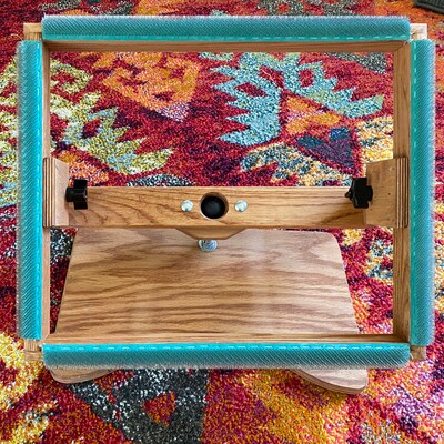 STAINED Swivel Rug Hooking Lap Frame 11x14 Inside Hooking Area - Etsy
