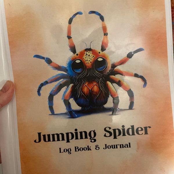 Spider Journal - 20 Pg Logbook, Jumping Spider Tracker, Spider Feed ...