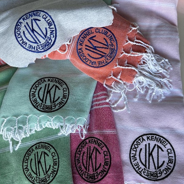 Business Logo Towel Personalized Beach Towel Appreciation Gift, Custom ...