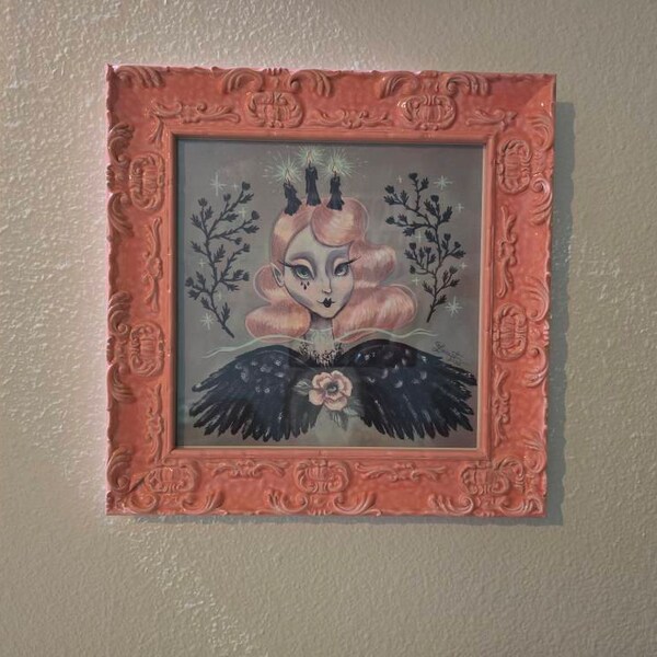 Victorian Picture Frames Pink Purple Glossy Lacquer Ornate Funky ...