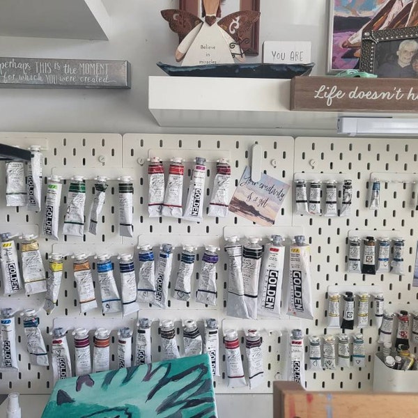 Paint Tubes Organizer for up to 8 Mm for Skadis Style Pegboards - Tube ...
