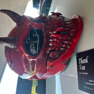 The Black Demon Skull Motorcycle Helmet Custom DOT and ECE Approved - Etsy