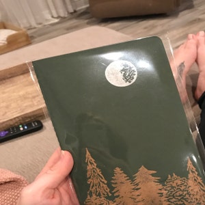 Letterpress Moleskine Journal Moon & Trees - Etsy