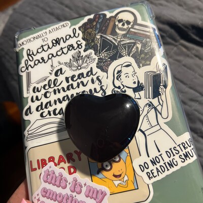 Skeleton Reader Spooky Halloween Sticker / Book Lover Sticker / Book ...