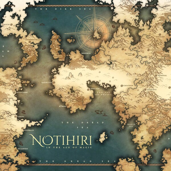 Dark Fantasy USA Map - Map of American State Capitals, Fantasy America ...