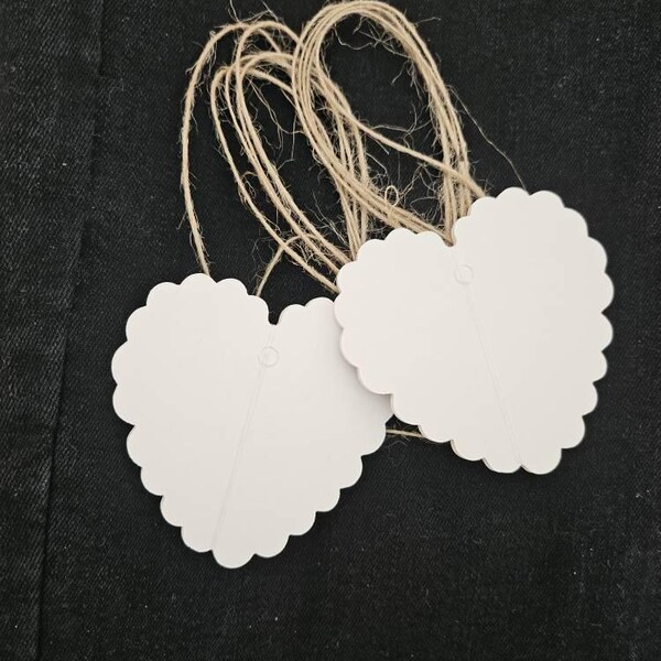 Pack of 10/25/50/100 Kraft Paper Gift Tags Scallop Blank Label ...