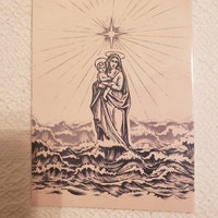 Star of the Sea Stella Maris Art Print, Hail Mary Print, Mother's Day ...