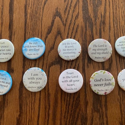 Christian Bible Verses Pins 10 Pack Religious Scripture Quotes Party ...