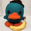 Perry the Platypus Crochet Pattern, Phineas and Ferb Pattern, Ducky ...
