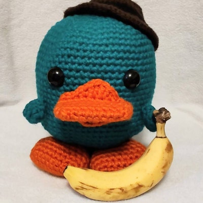 Perry the Platypus Crochet Pattern, Phineas and Ferb Pattern, Ducky ...