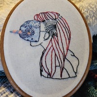 Embroidery Pattern Modern Embroidery Pattern Introvert PDF - Etsy Israel