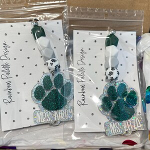 Personalized Earthtone Teacher Lanyard, Engraved Teacher Lanyard, Badge ...