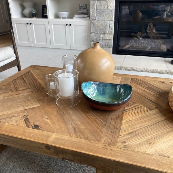 Rustic Handmade Black Ceramic Platter, Stoneware Extra Large Serving ...
