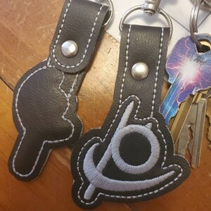 FFXIV Embroidered Job Icon Logo Soul Stone Keychain Fob Reaper - Etsy