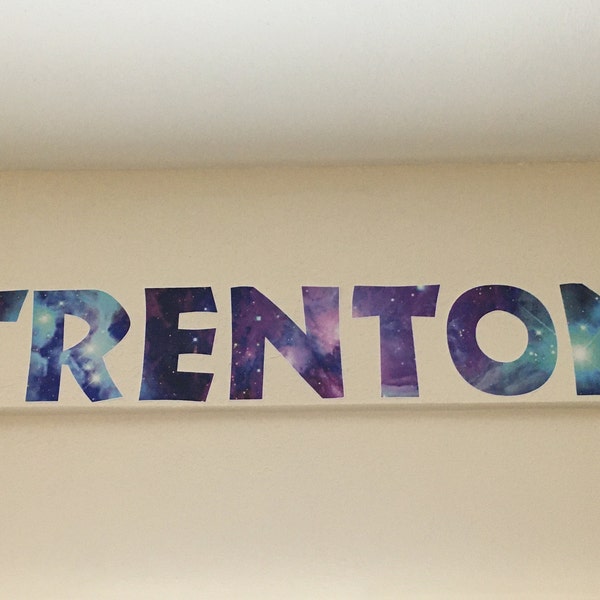 Galaxy Name Wall Decal - Galaxy Name Sign Wall Art Sticker ...