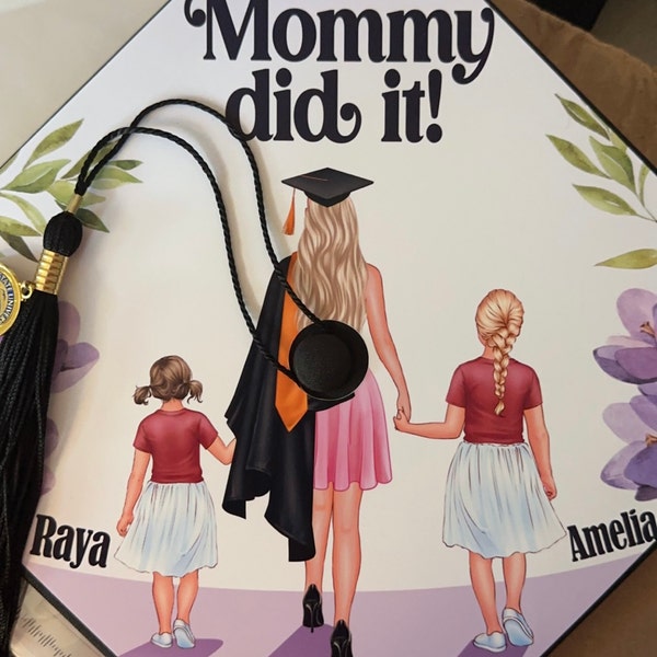 Custom Mommy Did It Graduation Cap Topper, Personalized Cap Decoration ...