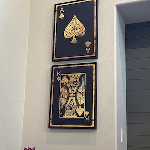 AKQJ of Clubs Playing Cards Poster or Canvas Wall Art, Casino Poker ...