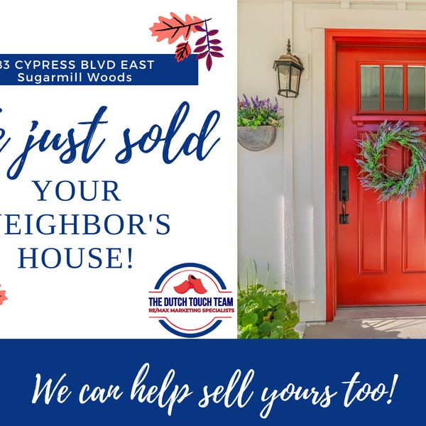 Just Sold Flyer, Real Estate Letter, Realtor Mailer, Real Estate ...