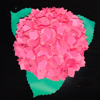 Hydrangea Paper Flower Pattern, DIY Flower Tutorial With Paper Flower ...