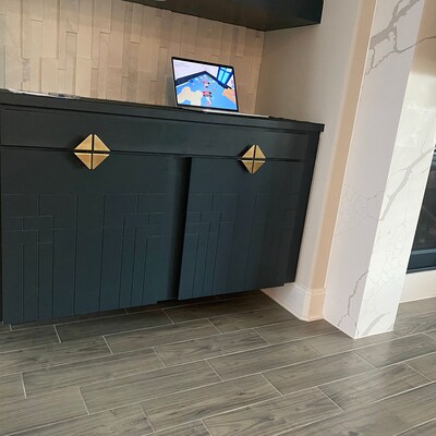 Gold Brass Triangle Drawer Pull/geometric Shaped Cabinet Pull/modern ...