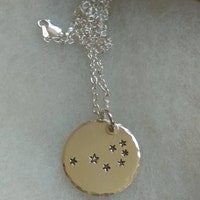 Draco Constellation Necklace Hand Stamped Copper and Sterling Silver ...