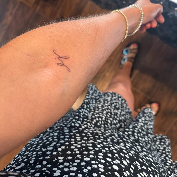 Beautiful Curly Cursive Handwriting Tattoo - Custom Heart Handwriting ...