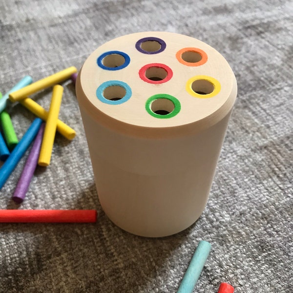 Matchstick Color Drop Sorter Toy Baby Development Learning Game ...