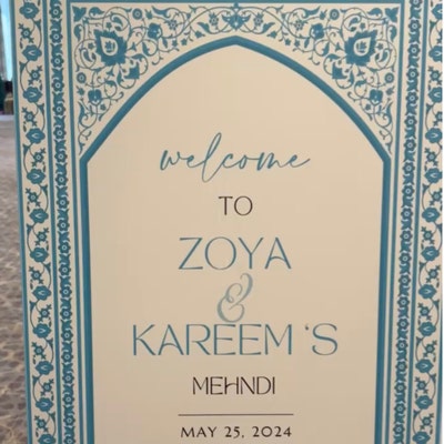 Sade Munde Da Viah Indian Welcome Sign Customizable Anand Karaj ...