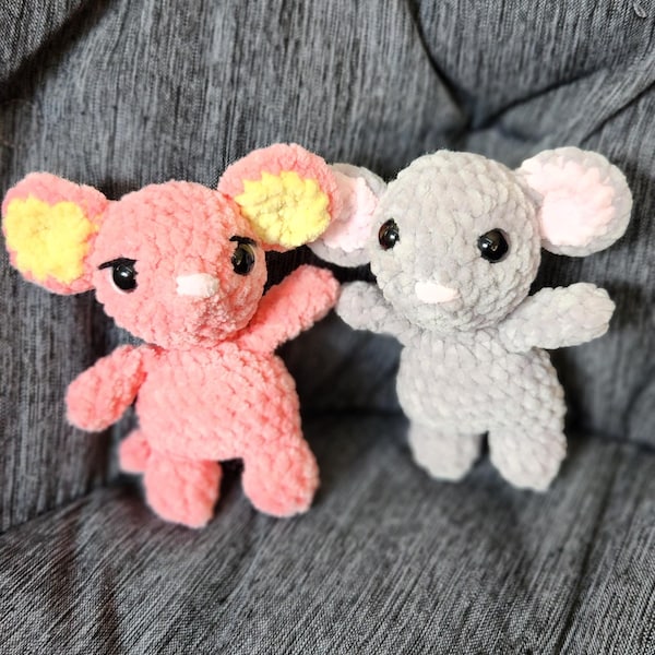 Millie Mouse Crochet Stuffed Animal Pattern - Amigurumi English US ...
