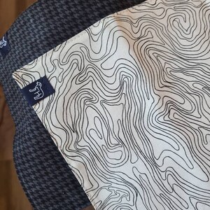 Two Handkerchiefs : forest Topography and Kona navy Hank - Etsy