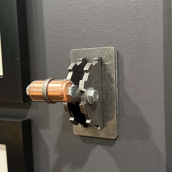 Steampunk Industrial Light Switch Cover With Lever and Copper Handle ...