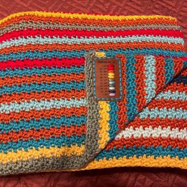 Personalized Faux Leather Temperature Blanket Color Palette Label - Etsy
