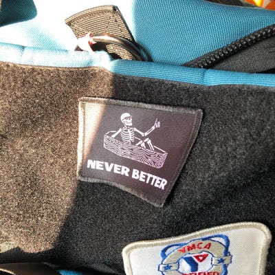 Stay Positive Funny Morale Patch Hook and Loop Backing for Backpack ...