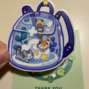 Vinyl Sticker transparent First Meow Kit Kittens Bag | Etsy