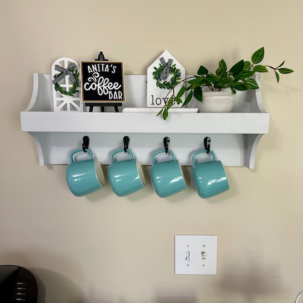 Personalized Coffee Bar Ceramic Tile Sign W/easel, Farmhouse Tiered ...