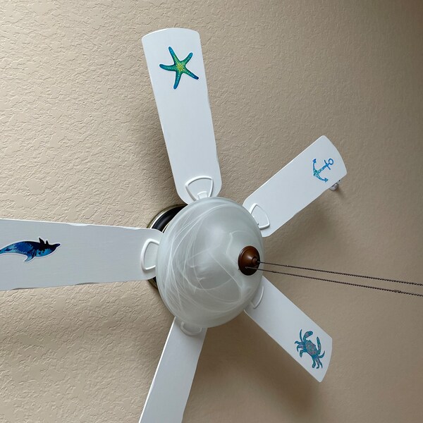 Sea Shell Blue Anchor Sticker Cup Laptop Cooler Beach Ocean Car Vehicle ...