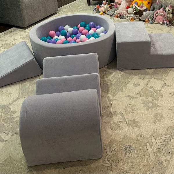 Foam Climbing Set, Playground for Children, Square Pool 110x110x40 ...