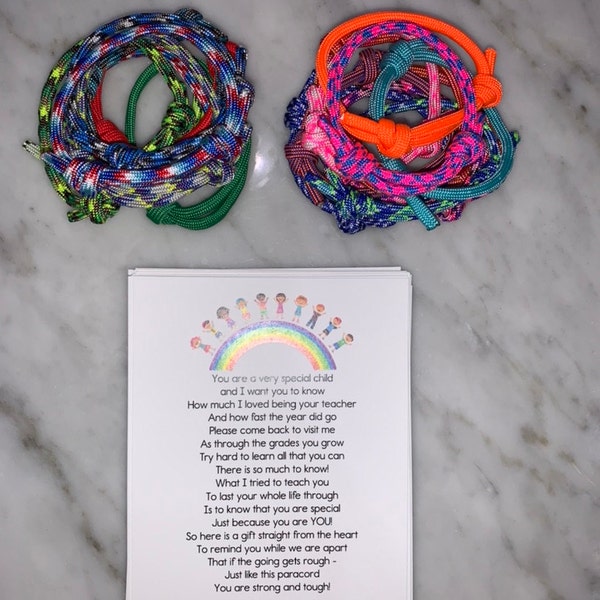 Gifts for Students - Last Day of School Bracelet and Card Sets - End of ...