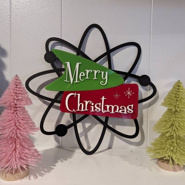 Vintage Christmas Sign | Atomic Mid Century Modern Holiday Decor ...