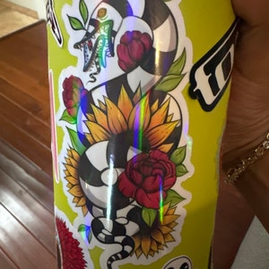 Adorable Waterproof Vinyl Sticker With Floral Decorations - Etsy