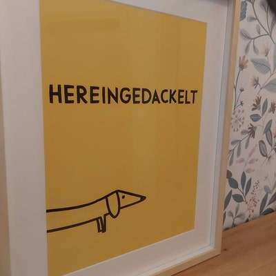 JA MEI lustiges bayerisches Typografie Poster witziges bayrisches ...