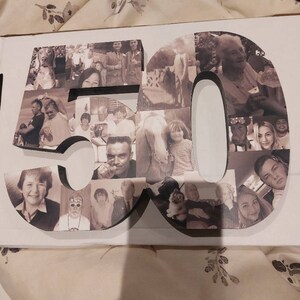 Acrylic Photo Number, Photo Collage, Birthday Gift, Photo Gift, Photo ...