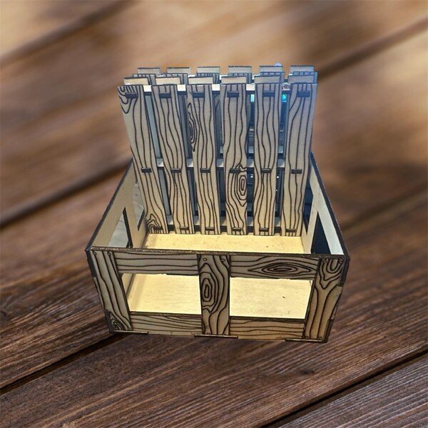 Boxed Pallet Coaster Svg Files, Vector Files for Wood Laser Cutting - Etsy