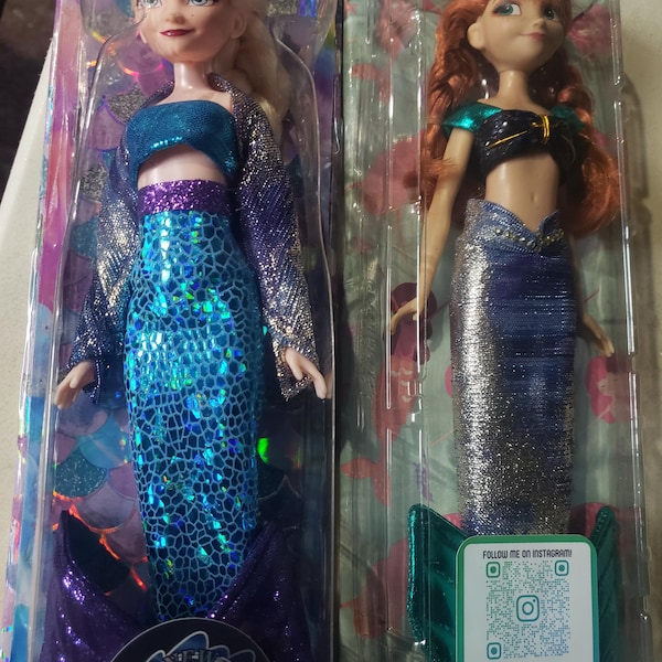 A *barbie Included* Mermaid Doll With Tail/fin and 3D Printed Seashell ...