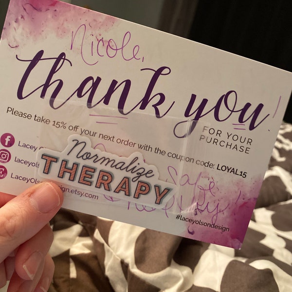 Normalize Therapy Sticker on Waterproof Vinyl | 3" X 1.06" | Mental ...