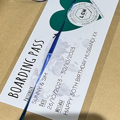 Passport Scratch Card Surprise Holiday/trip Personalisable Reveal ...